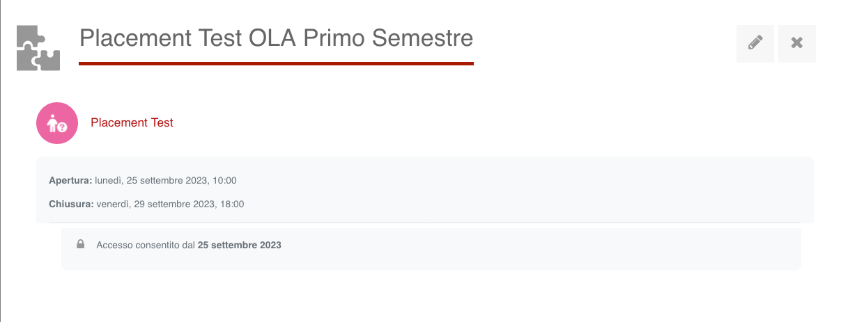 PLACEMENT TEST TELEMATICO OLA AREA SCIENTIFICA E TECNOLOGIA, AREA ...